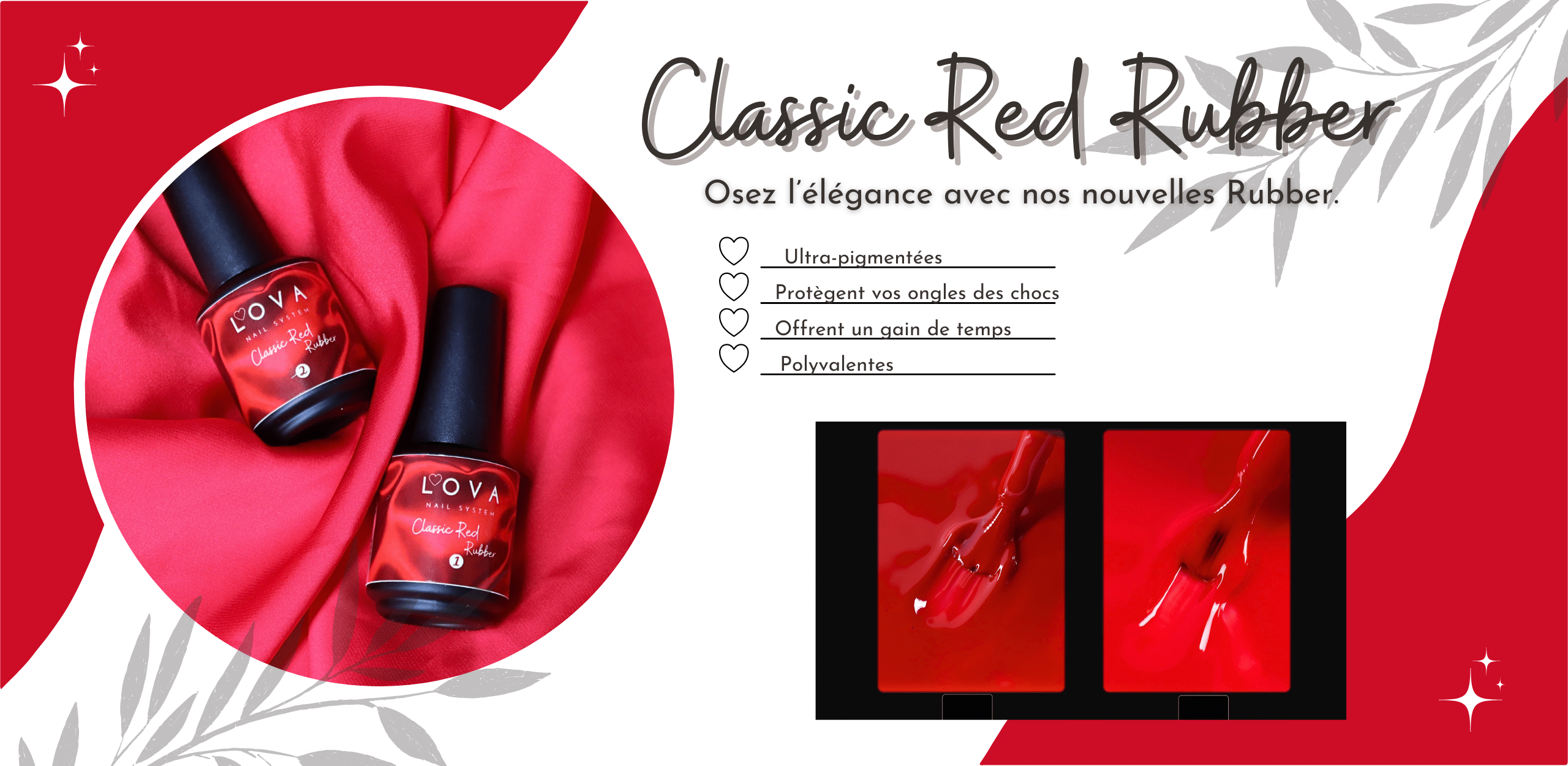 Banner red rubber - Lova Nail System